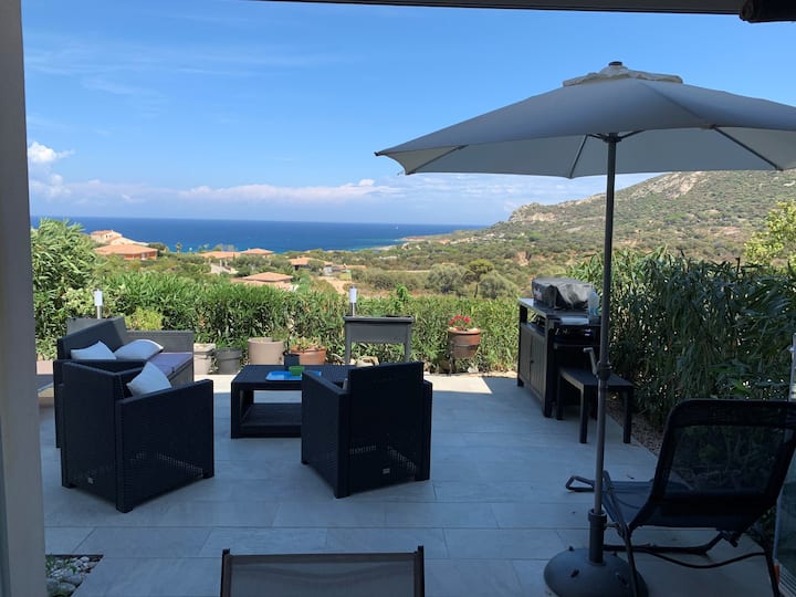 Appartement T2 Climatisé, 4 Personnes Avec Vue Mer - Lumio