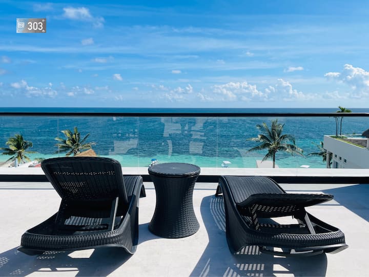 Cozy Beach View Apartment By Ikal 303 - Puerto Morelos