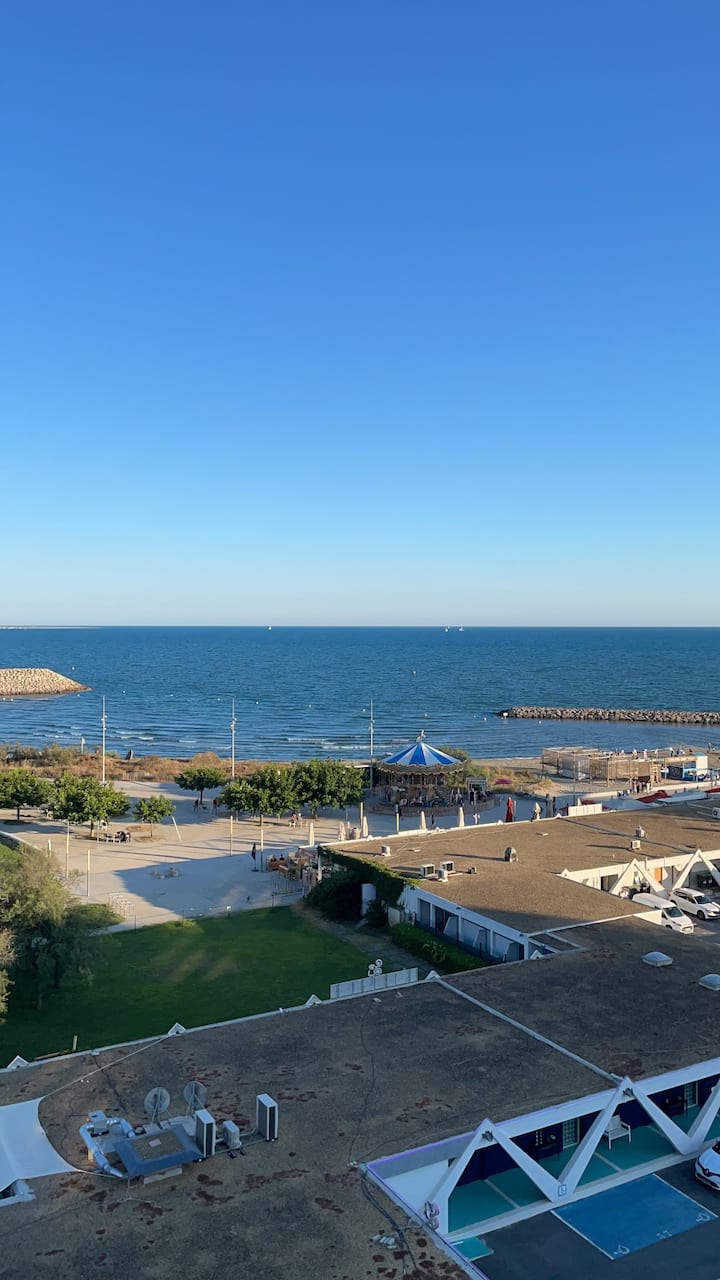 Joli Studio Cabine Rénové, Splendide Vue Mer - La Grande-Motte