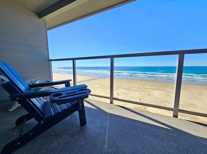 Cozy Nye Sands Oceanfront 2b/2b King Bed • Spa Tub - Newport, OR