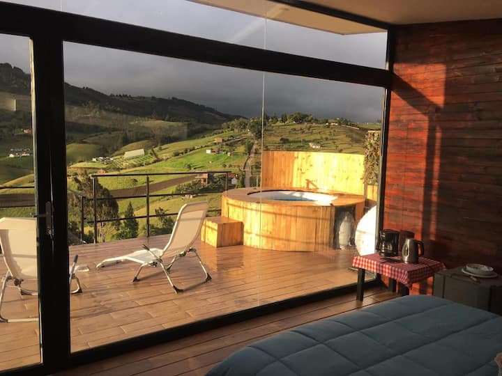 Guatavita Lujosa Casa Glamping Con Jacuzzi - Guatavita
