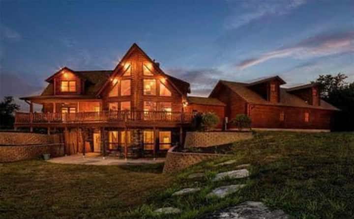 Angela Custom Log-cabin House/fire Pit/7acres Land - Robertsville State Park, Robertsville