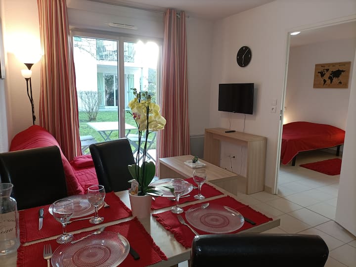 T2 Pmr Jardinet Dans Résidence Avec Piscine D71 - Salies-de-Béarn