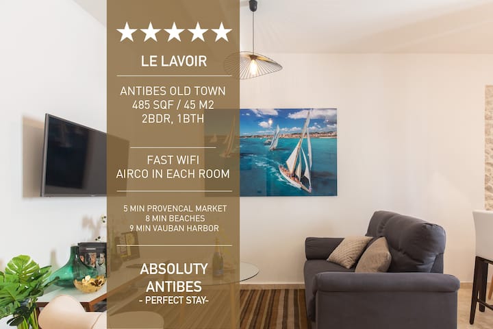 Super Comfortable Renovated Flat For 4 - Ac/wifi - Antibes