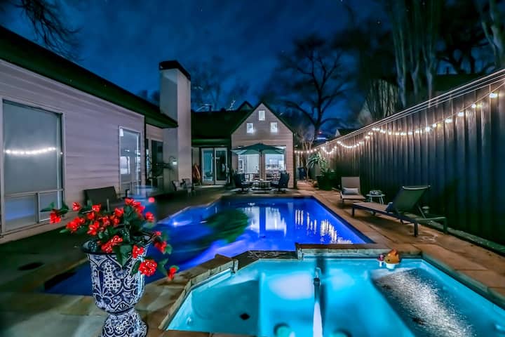 Casa Azul + Casita🦩pool, Spa, Shops + We 💙 Dogs! - Dallas, TX