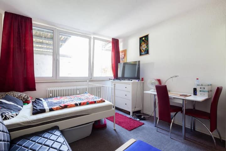 Schönes Helles Zimmer Mit Couch Und Tv Im Zentrum - Múnich