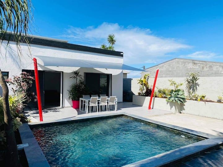 Villa "Bois De Couleur" Piscine Chauffée - Saint-Pierre