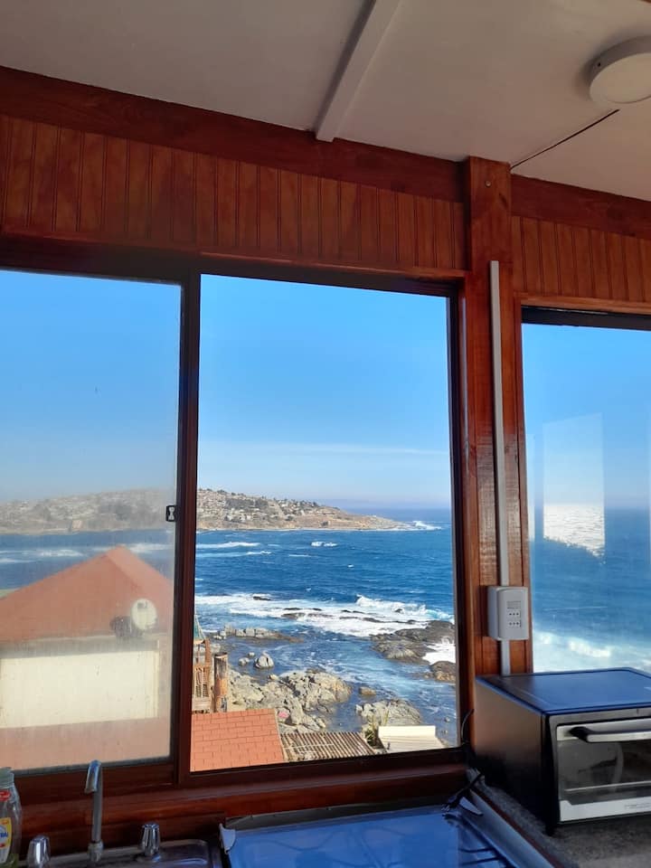 Departamentito Privado Y Familiar Frente Al Mar - Quintero