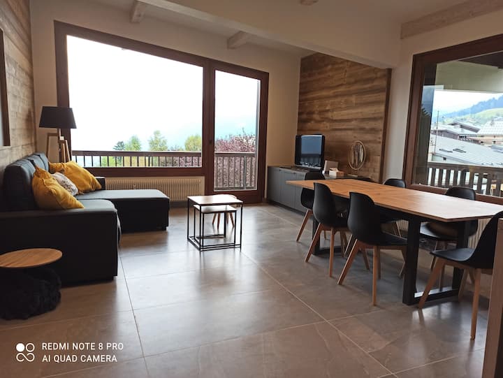 Combloux Village Appartement Face Au Mont Blanc - Megève