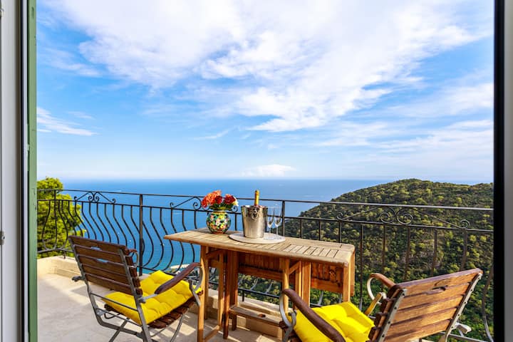 Sea View Apartment + Private Secure Parking 3 - 埃茲
