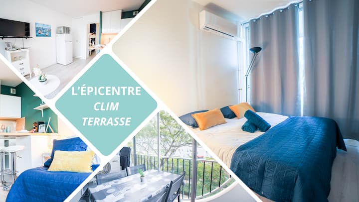 L'épicentre - Clim - Vu Sur Port- Terrasse -Plage - La Grande-Motte