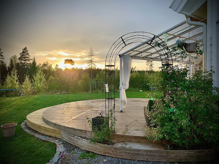 Fräsch Villa På Landet Med Ved-bastu, Gym & Pool. - Sweden