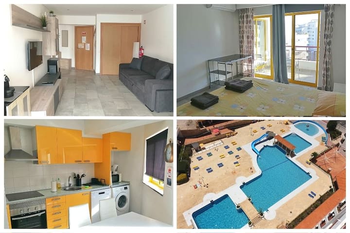 Apt W/ Pool. Beach 5min Walking. Wifi & Ac. - Praia da Rocha