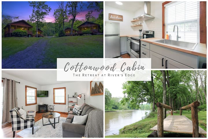 ❤️️Cottonwood Cabin❤️️riverfront Luxury Retreat! - Seven Bends State Park, Woodstock
