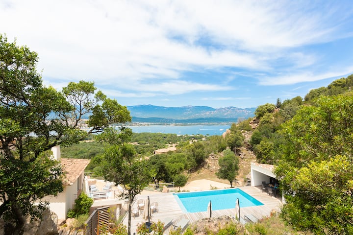 Superbe Villa - Piscine Privée Vue Mer Panoramique - Plage de Palombaggia