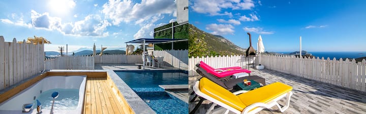 Kalkan, Akbel'de Deniz Manzaralı Villa - İslamlar