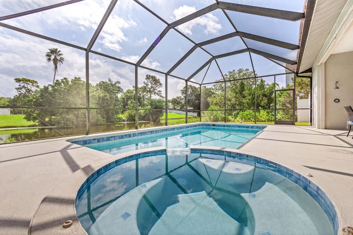 Home With Pool/spa/arcade Games Close To Beaches - Anna María, FL