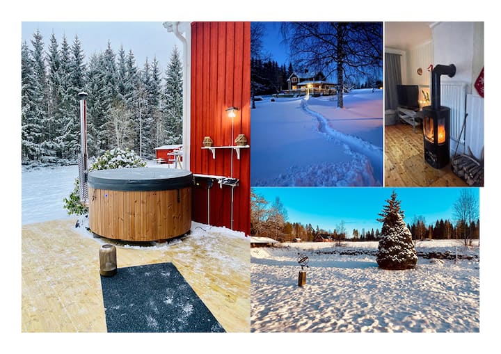 En Timme Från Romme Alpin! Vedeldad Badtunna! - Sweden