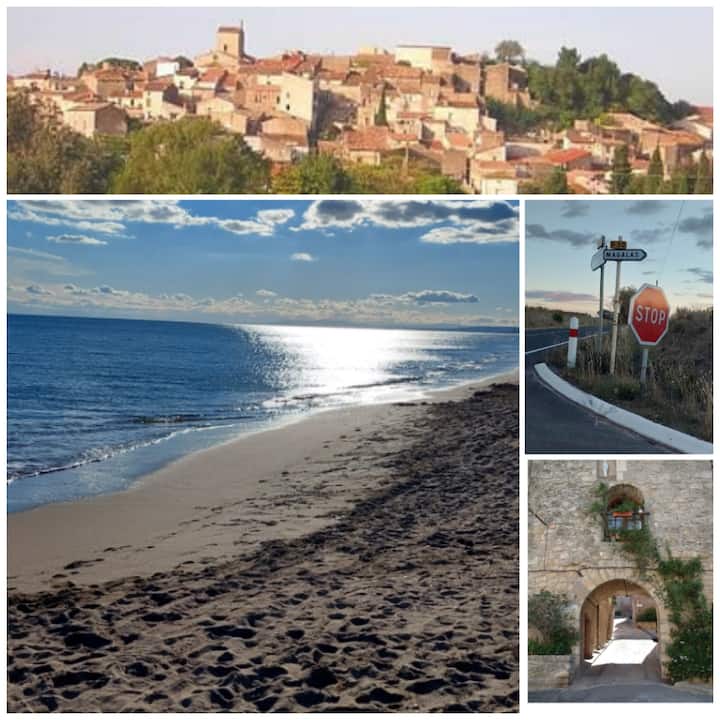 Agréable Maison Dans Village Médiéval - Autignac