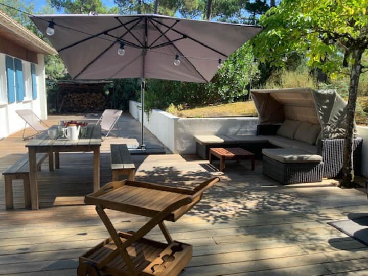 Villa Proche Océan Dans Résidence Piscine Tennis - Étang de Lacanau