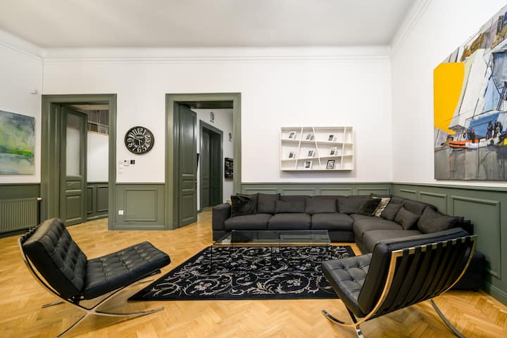 #1downtown 75m2  Garden 3br Ac Fast Internet - Budapest