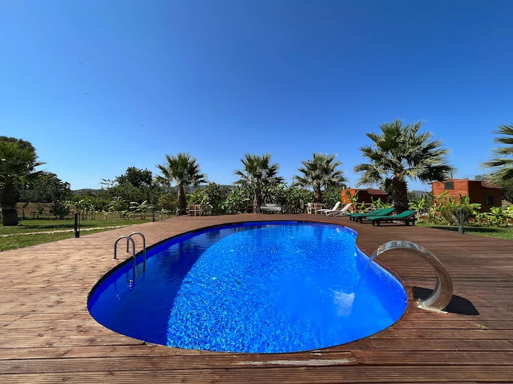 Taş Mimarili Lüks Villa – Havuz & Bahçe - Datça