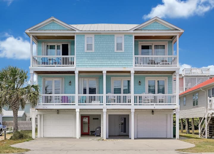*Wait'n'sea* Ocean Views, Steps To Beach & Pier - Kure Beach, NC