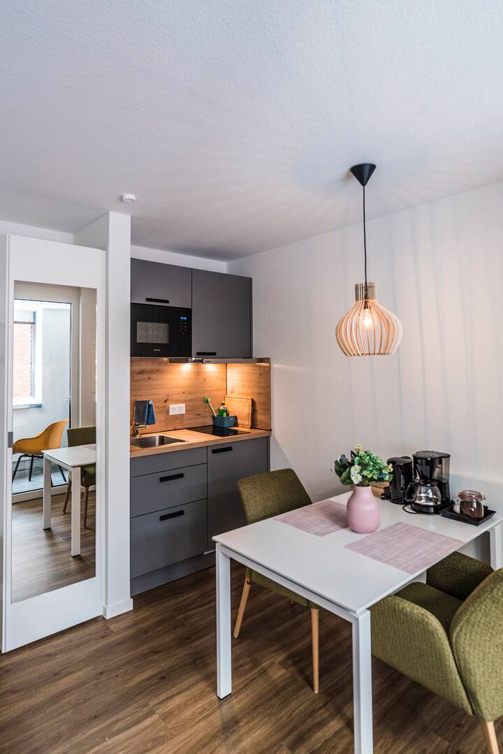 Vechte Nest Studio, Neubau Mit Balkon, Wlan & Pp - Nordhorn