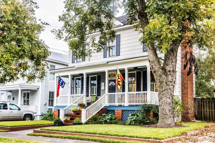 Historic Heath House Steps From The Neuse River - 뉴 베른