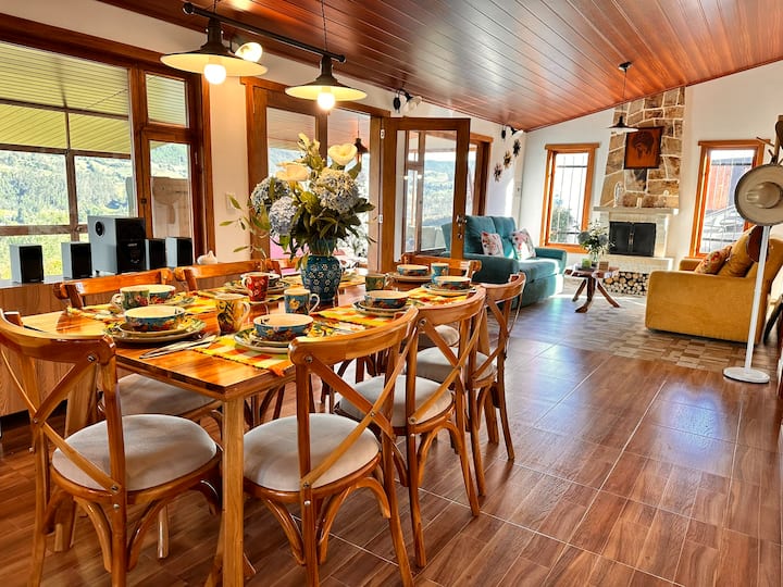 Villa Acogedora Vista A La Montaña, Chimenea, Wifi - Suesca