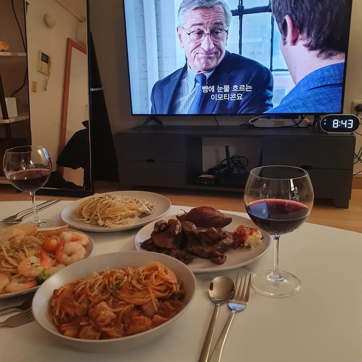 오리역 3번 출구 바로 앞 무료 넥플릭스 50인치 Tv 호텔침구 전망 좋은 집2 - Yongin-si