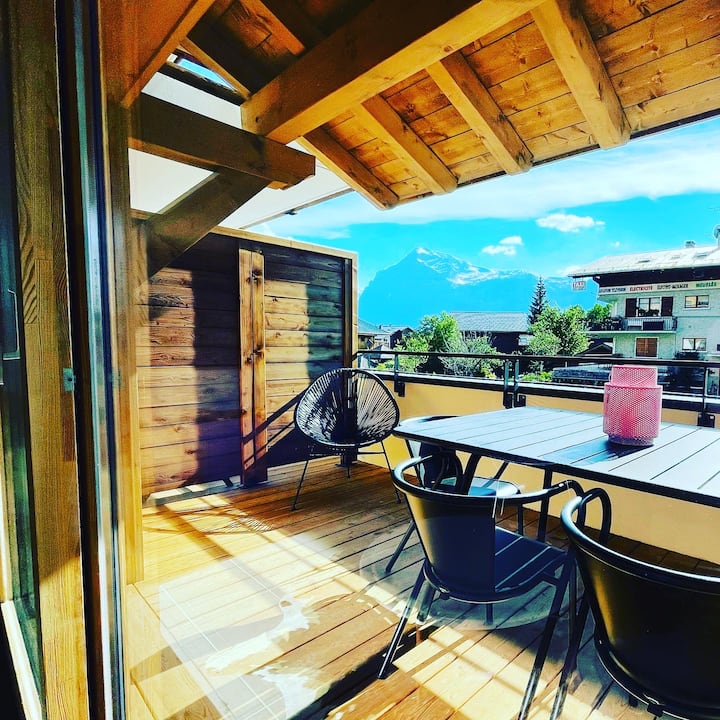 Duplex Neuf 6 Pers Au Coeur Du Village Des Carroz - Flaine