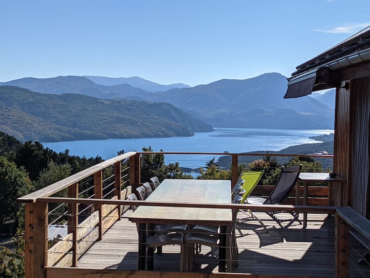 Chalet 14/15 Couchage Vue Lac Avec Sauna - Lac de Serre-Ponçon