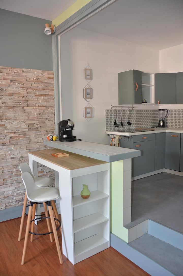 Paisible 2p Quartier Championnet Vue Bastille - Grenoble