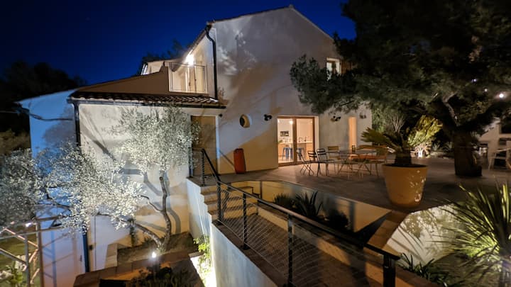Grande Maison Familiale Avec Vue Mer Et Piscine - Marsilya