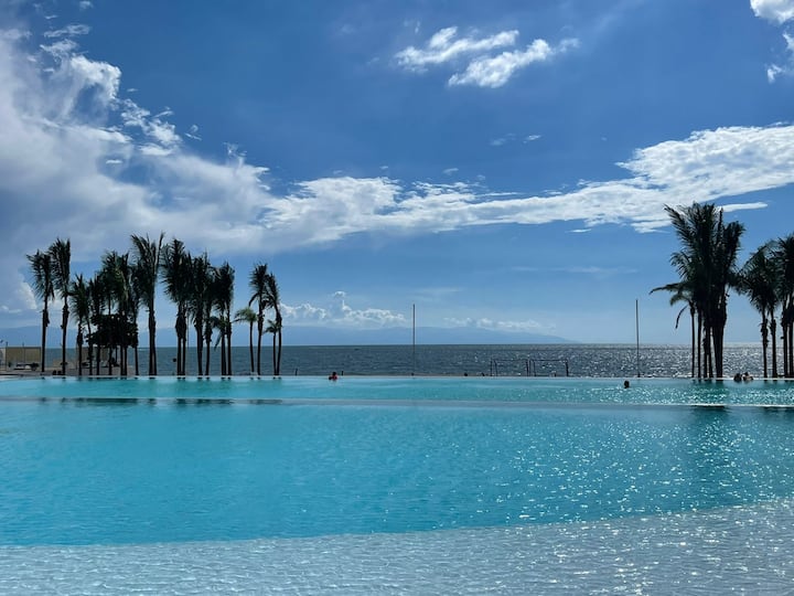 Hermoso Depto Excelente Vista Con Playa Y Albercas - 누에보 발라타
