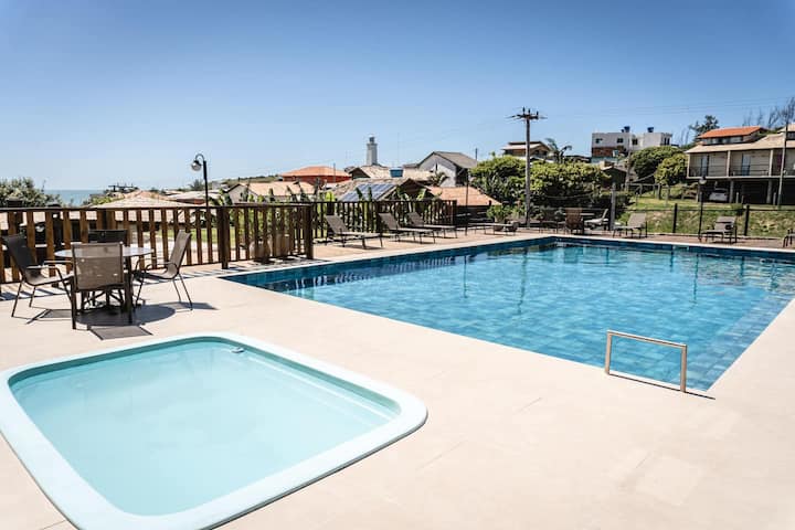 Loft 207 Com Vista Para A Piscina E Farol - Laguna