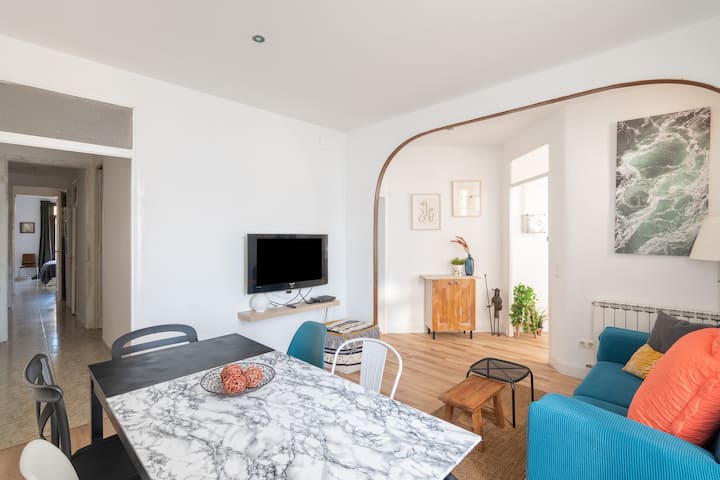 3bdr 2baths Walking Beach/center A/c - Badalona
