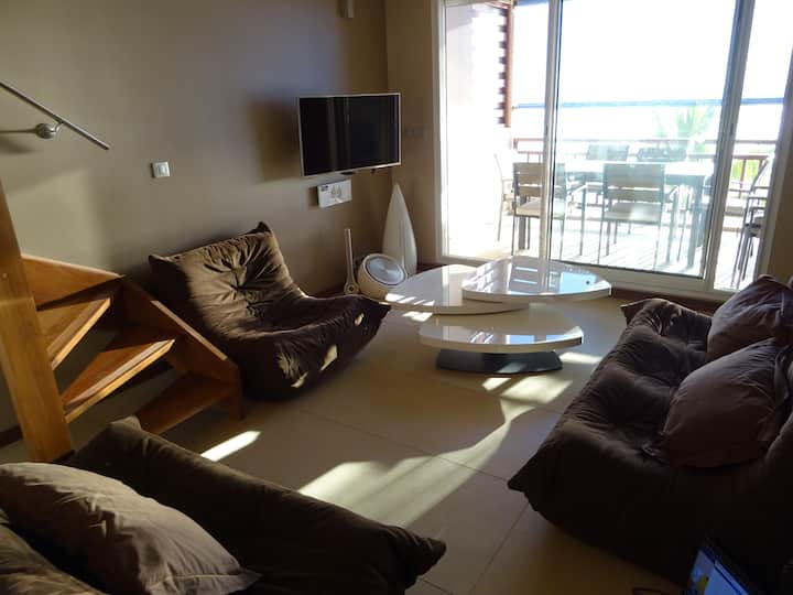 Beau T3 Duplex +Mezz. Aux Roches Noires, Vue Océan - Saint-Gilles les Bains