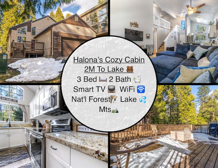 Halona’s Cozy Cabin 2m To Lake 🐻💦 ⛷🌲 🎣 🏂🚣‍♂️🧗‍♀️🚴‍♀️🏔 - 