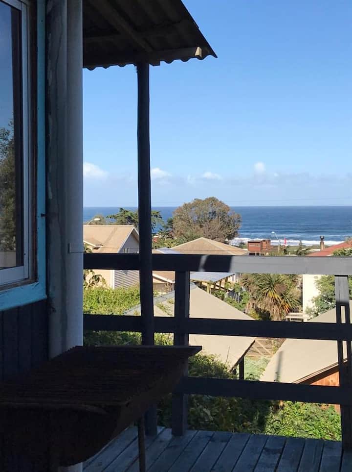 Cabaña Con Vista Al Mar Y Caminando A La Playa. - Pichilemu