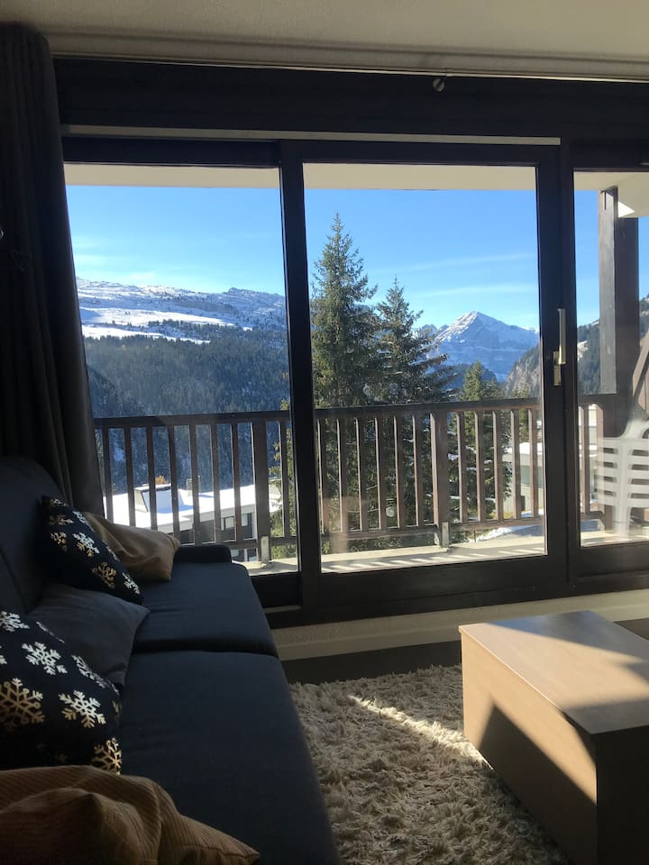 Pieds Des Pistes!! T2 Plein Sud! Piscine,spa,sauna - Haute-Savoie