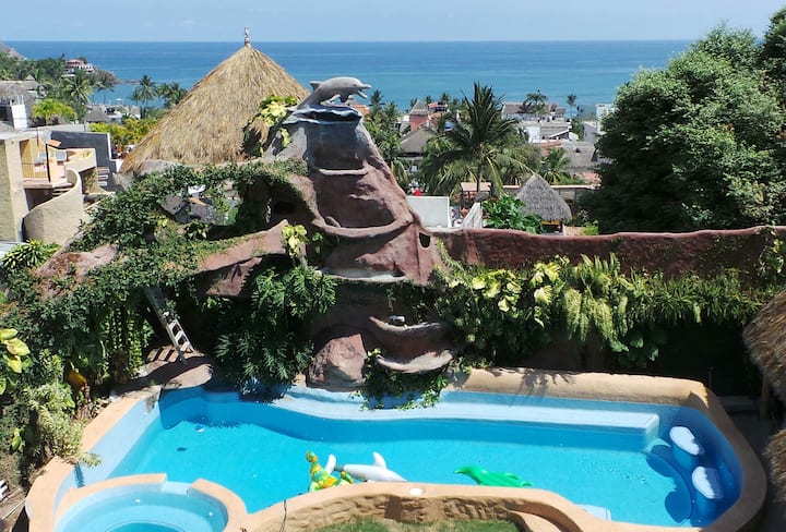Top Floor Ocean View, Pool, By The Plaza And Beach - Sayulita