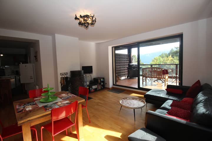 Top Vue, Cheminée, Terrasse, Dans La Forêt. - Bolquère