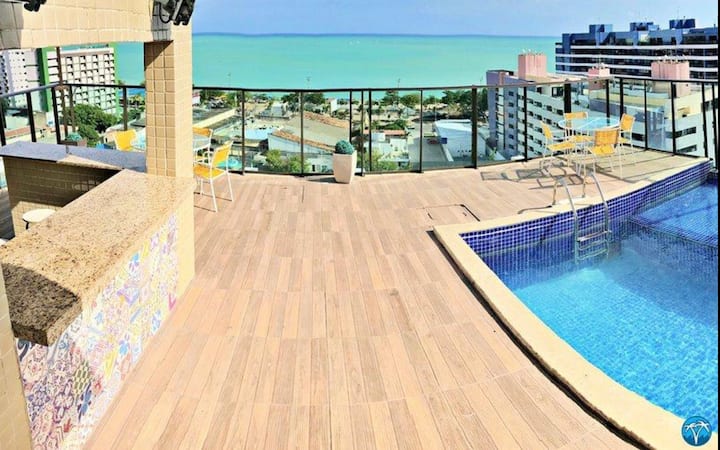 Lindo 2 Quartos Vista  Para O Mar De Pajucara - Maceió