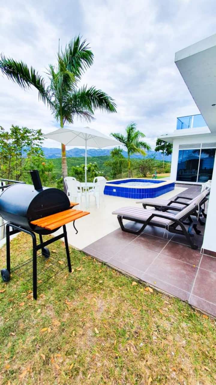 Espectacular Casa De Campo, Hermosa Vista, Jacuzzi - Anapoima