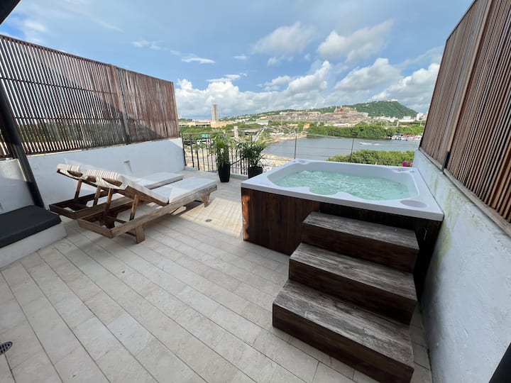 Penthouse Vip Avec Jacuzzi Sur Le Toit - Vieille Ville - Carthagène