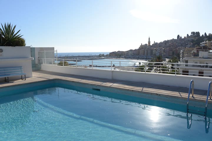 Le Lodge 3*: Jardin, Parking, Piscine, Mer à 2 Pas - Menton