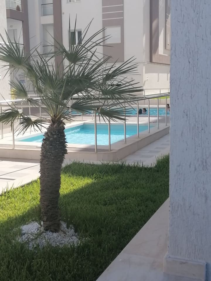 Lovely 2 Bed Apartment In Residential Unit + Pool - Hammamet