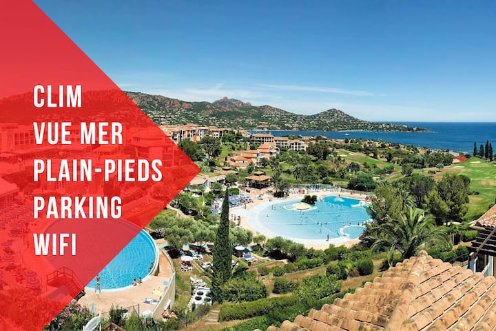 🍎 Red Esterel Vue Mer Sans Escaliers Wifi Parking - Le Trayas